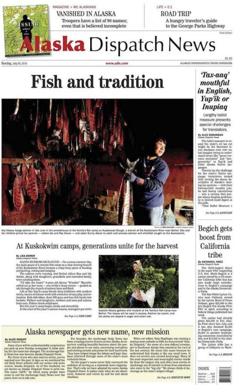Anchorage Daily News is now Alaska Dispatch News | alvinalexander.com